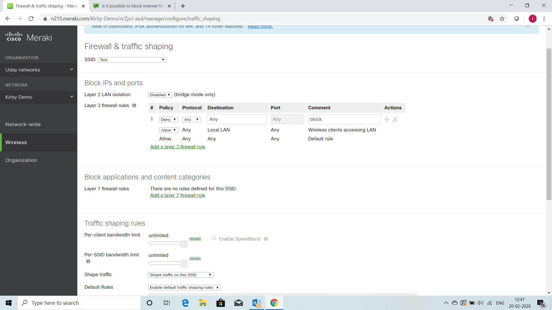 Solved: Is it possible to block internet for particular SSID - The ...