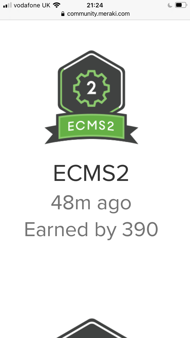 ECMS badges are HERE! - The Meraki Community