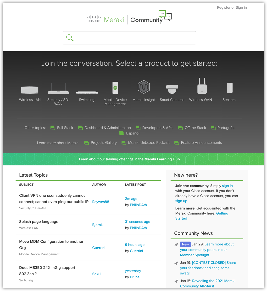 New Community Homepage & Navigation! - The Meraki Community