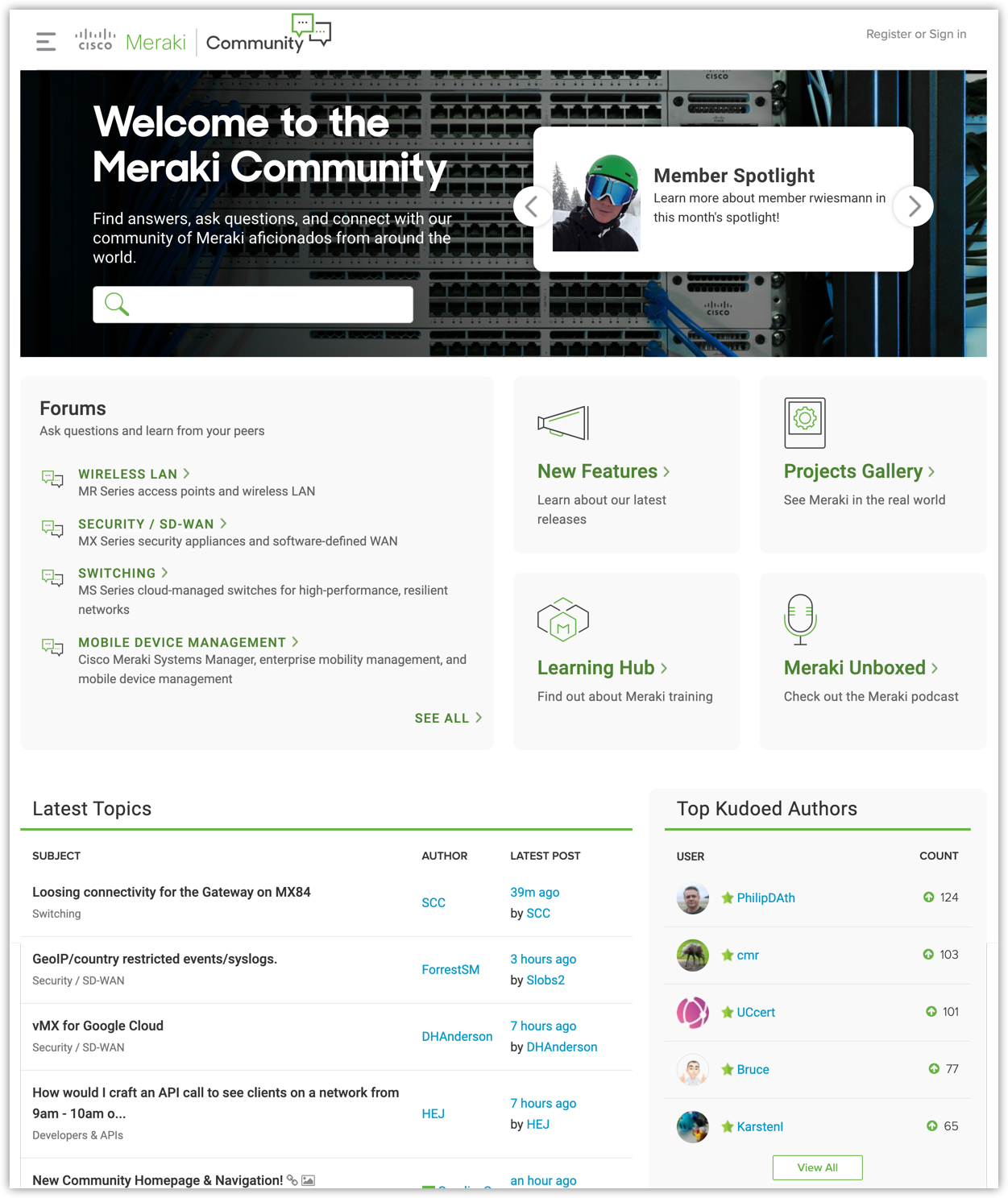 New Community Homepage & Navigation! - The Meraki Community