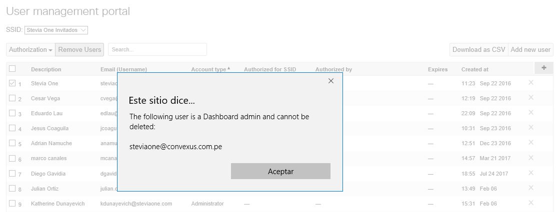 Solved: How to delete a Dashboard admin? - The Meraki Community
