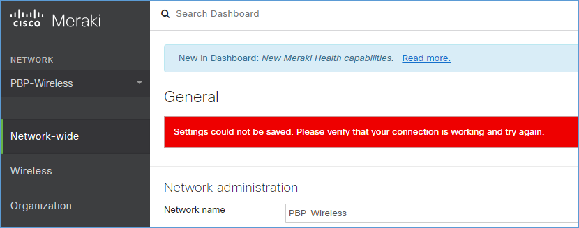 Solved: Can't add a syslog server - receiving an error - The Meraki ...