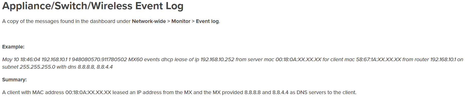 Log DNS queries from wireless client - The Meraki Community