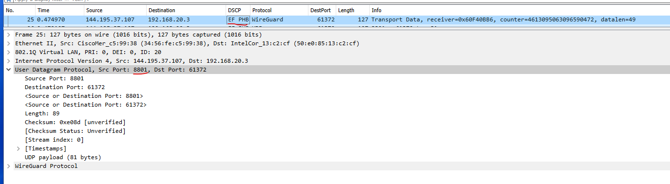 Solved: MX QOS Wireshark Traffic Analysis - The Meraki Community