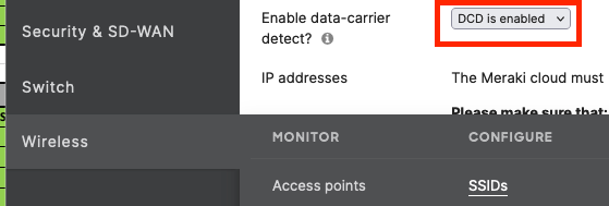 Wireless Port Profiles & Data-Carrier Detect - The Meraki Community