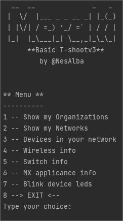 Python Script - Meraki Basic TroubleshootingV3 (interactrive/output csv ...