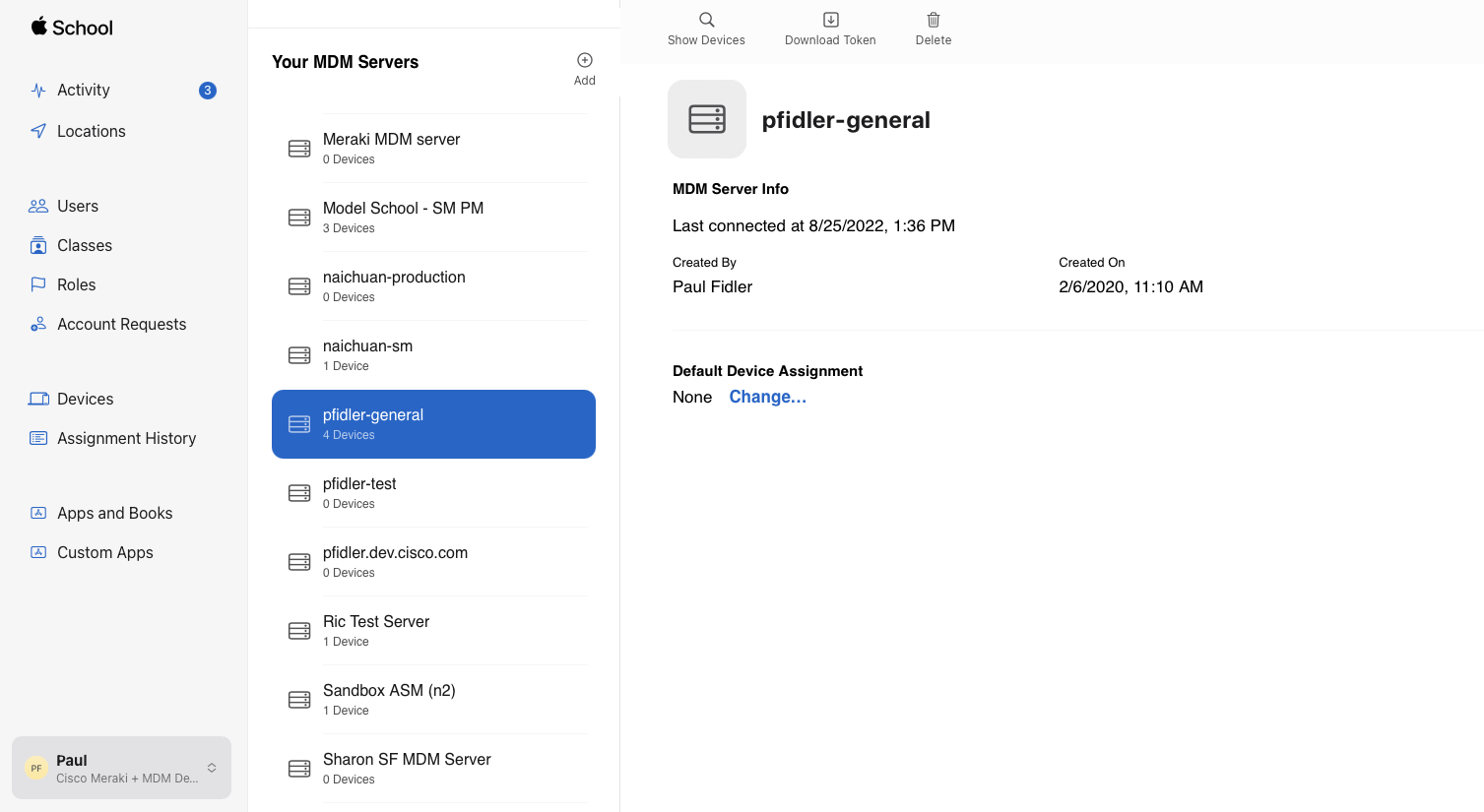 Solved: Adding VPP to MDM Settings Missing - The Meraki Community