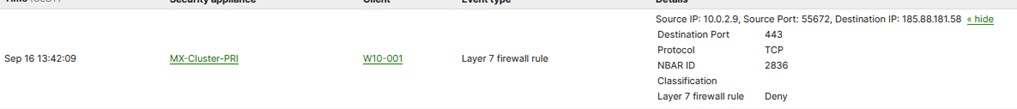 Layer 7 firewall rule - The Meraki Community