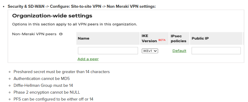 Non-Meraki VPN negotiation msg: FIPS mode disabled - The Meraki Community