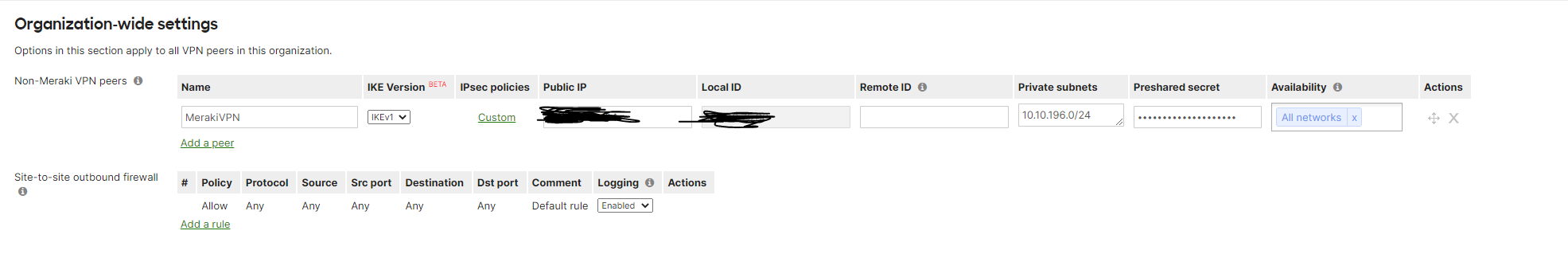 Solved: Meraki MX68W and Sonicwall VPN issue - The Meraki Community