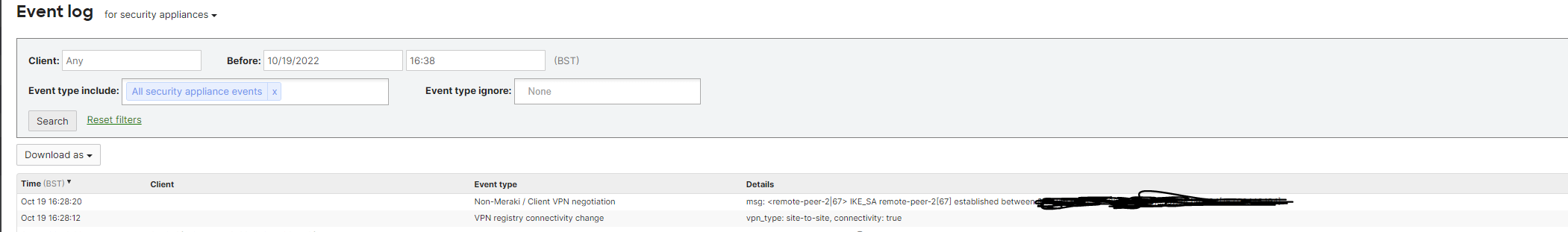 Solved: Meraki MX68W and Sonicwall VPN issue - The Meraki Community