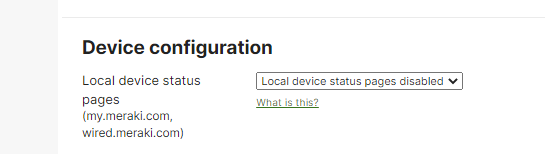 Solved: MX local status page accessible from the outside. - The Meraki ...