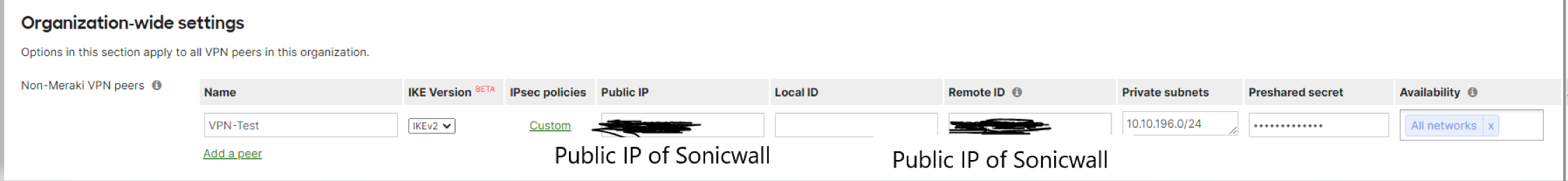 Solved: Re: Meraki MX68W and Sonicwall VPN issue - The Meraki Community