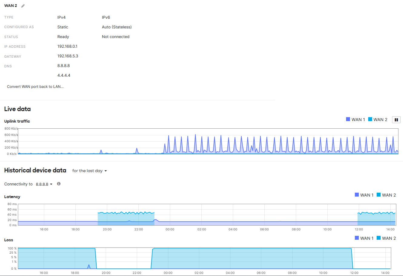 MX64 WAN 2 Not Allowing Router Access - The Meraki Community
