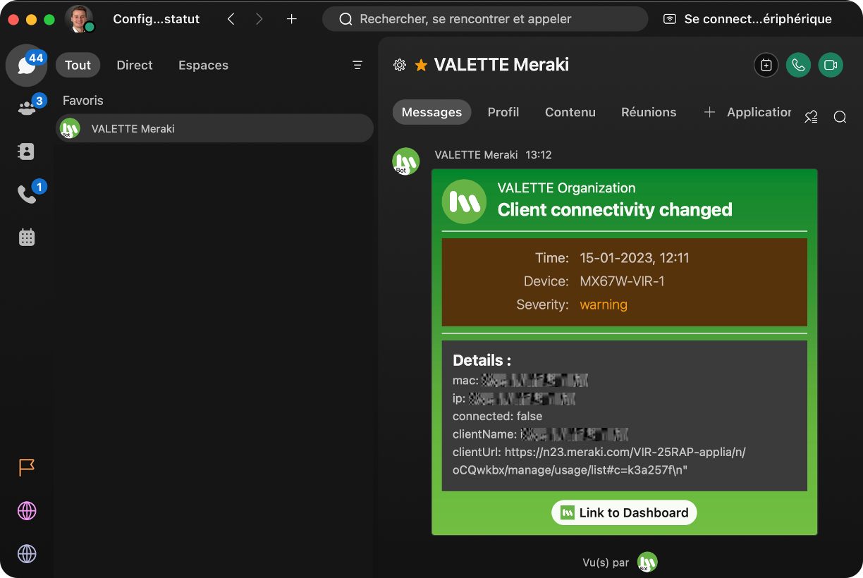 Sending alerts to Webex directly from the Meraki Dashboard ? - The ...