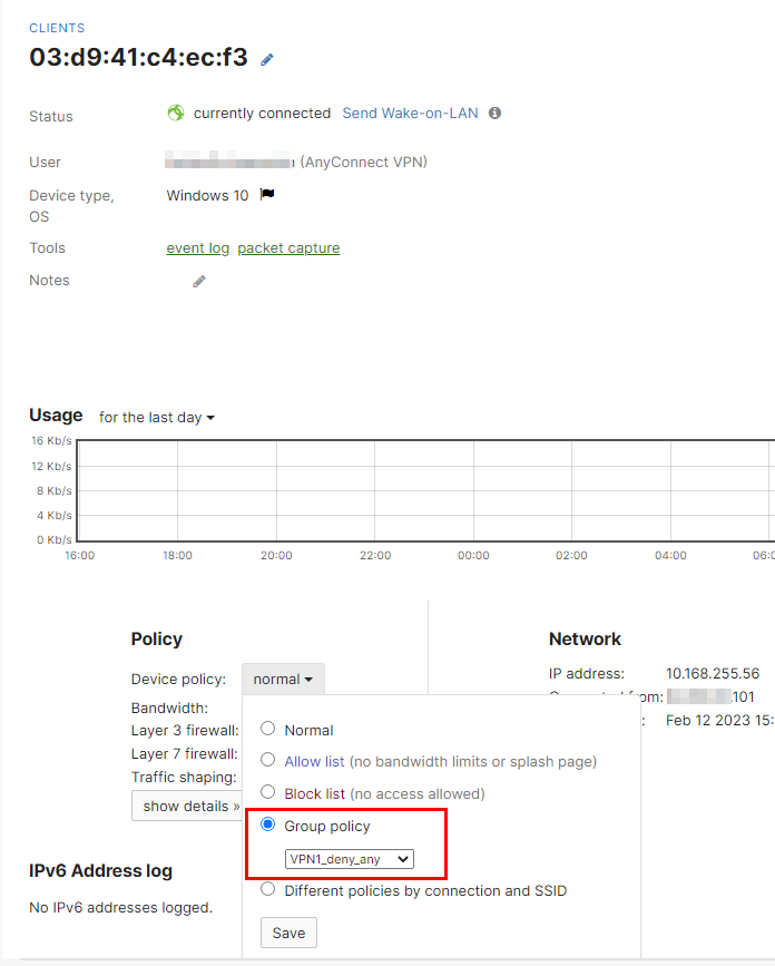 AnyConnect MX250, Radius authentication and filter-id for firewall ...