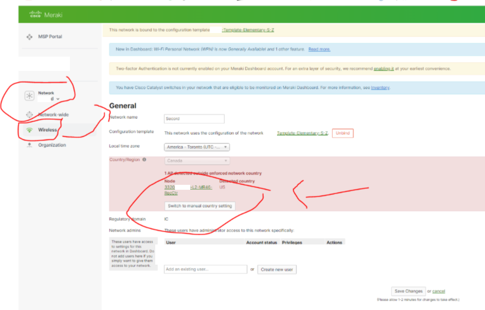 Solved: CHange Country/Region - The Meraki Community