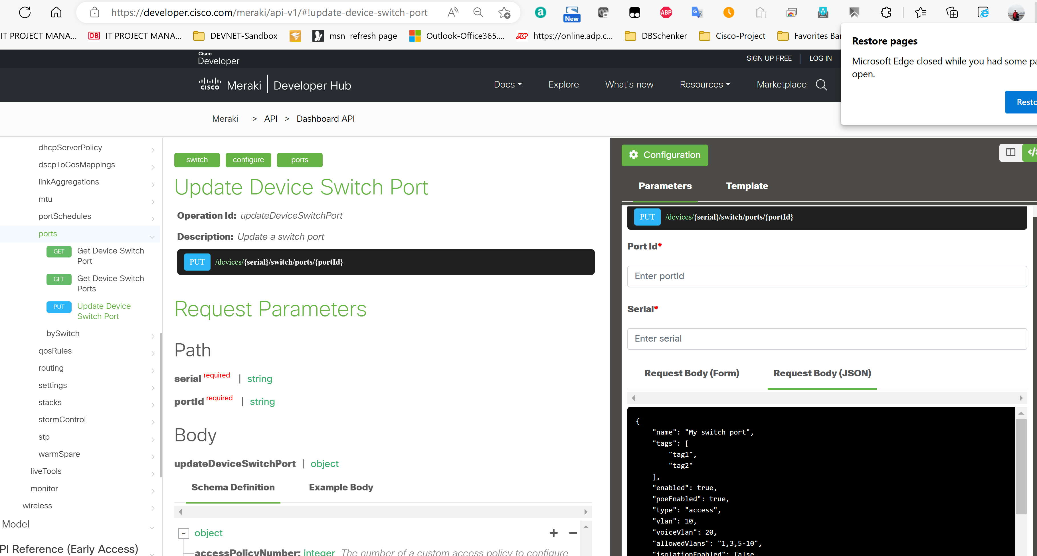 Solved On The Meraki Api Dashboard Api In Cisco Devnet How Can I
