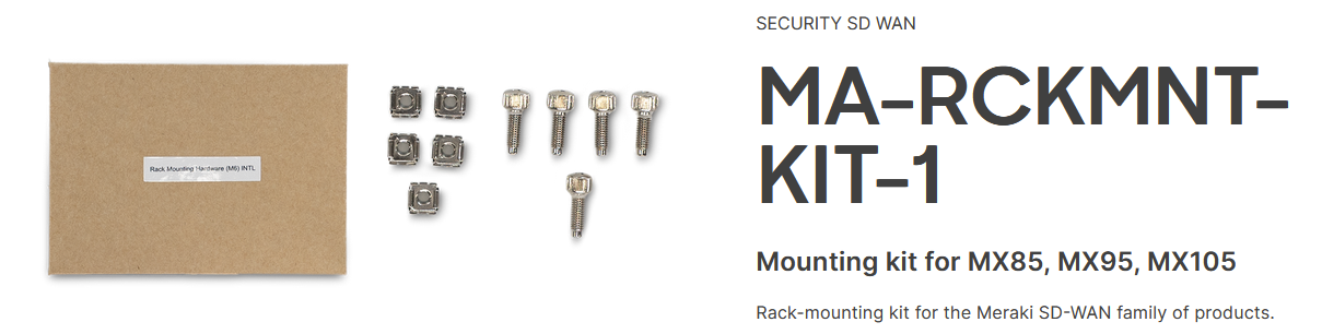 Solved: how does MA-RCKMNT-KIT-1 look like? - The Meraki Community