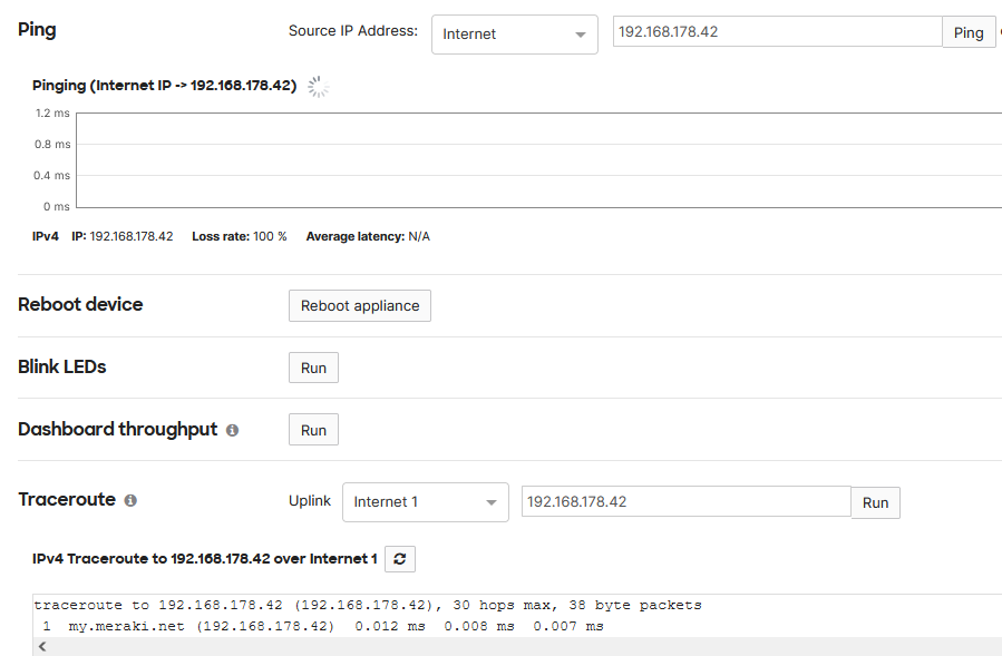 Issues with ping tool? - The Meraki Community