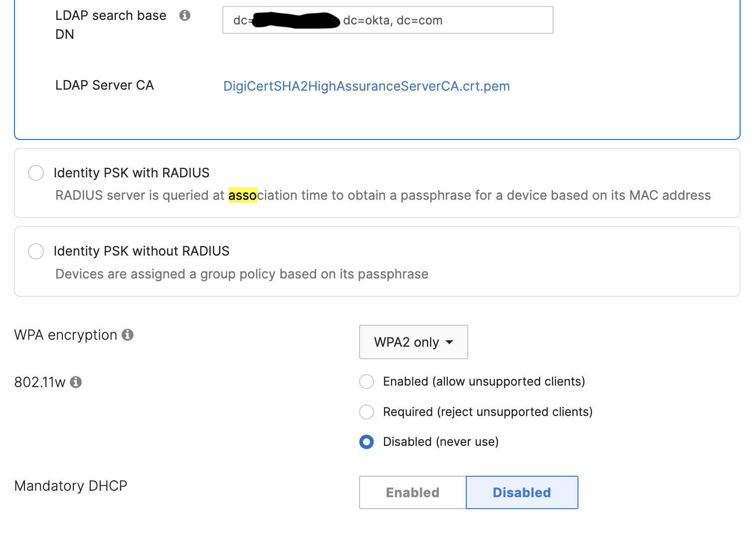 Solved: Error when trying to save Enterprise with Local Auth - WAP ...