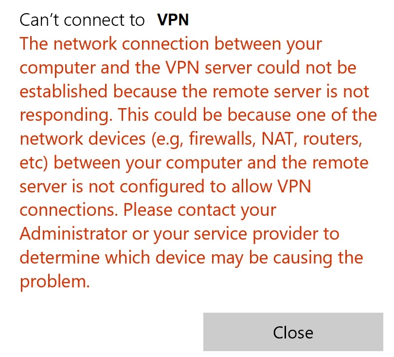 VPN Client Connection Issue on Windows 10 - The Meraki Community