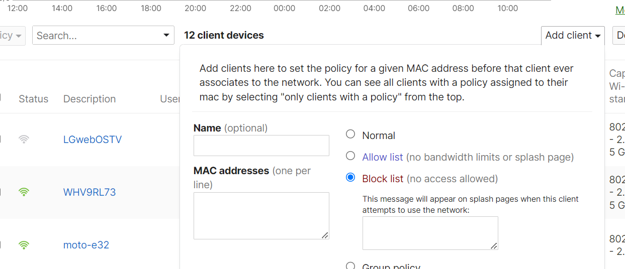 Como puedo restringir conexiones por medio de la mac pero que no bloque la ... - The Meraki ...