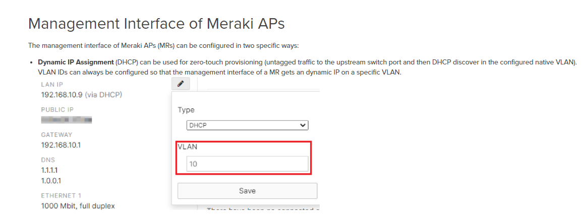 Solved: This device is using a DHCP IP address from VLAN 0 instead of using configu... - The ...