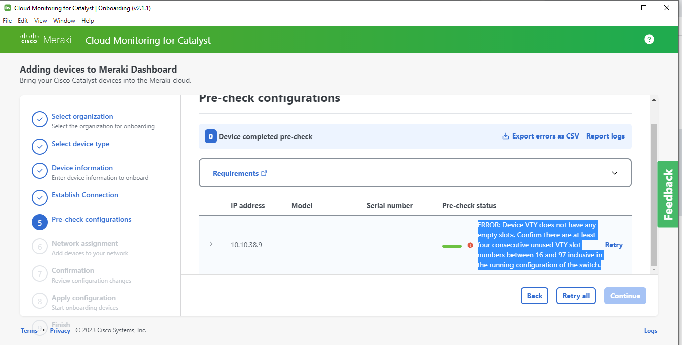 Cloud Monitoring for Catalyst Onboarding - The Meraki Community