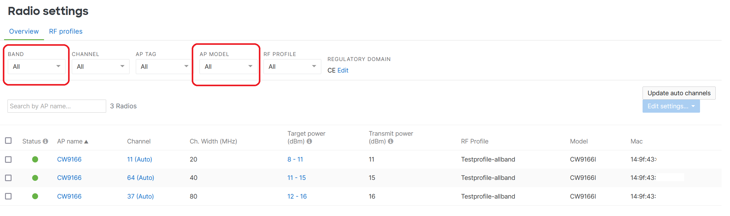 Solved: Can´t see CW9164I Accesspoints in "Wireless" - "Radio Settings" - The Meraki Community