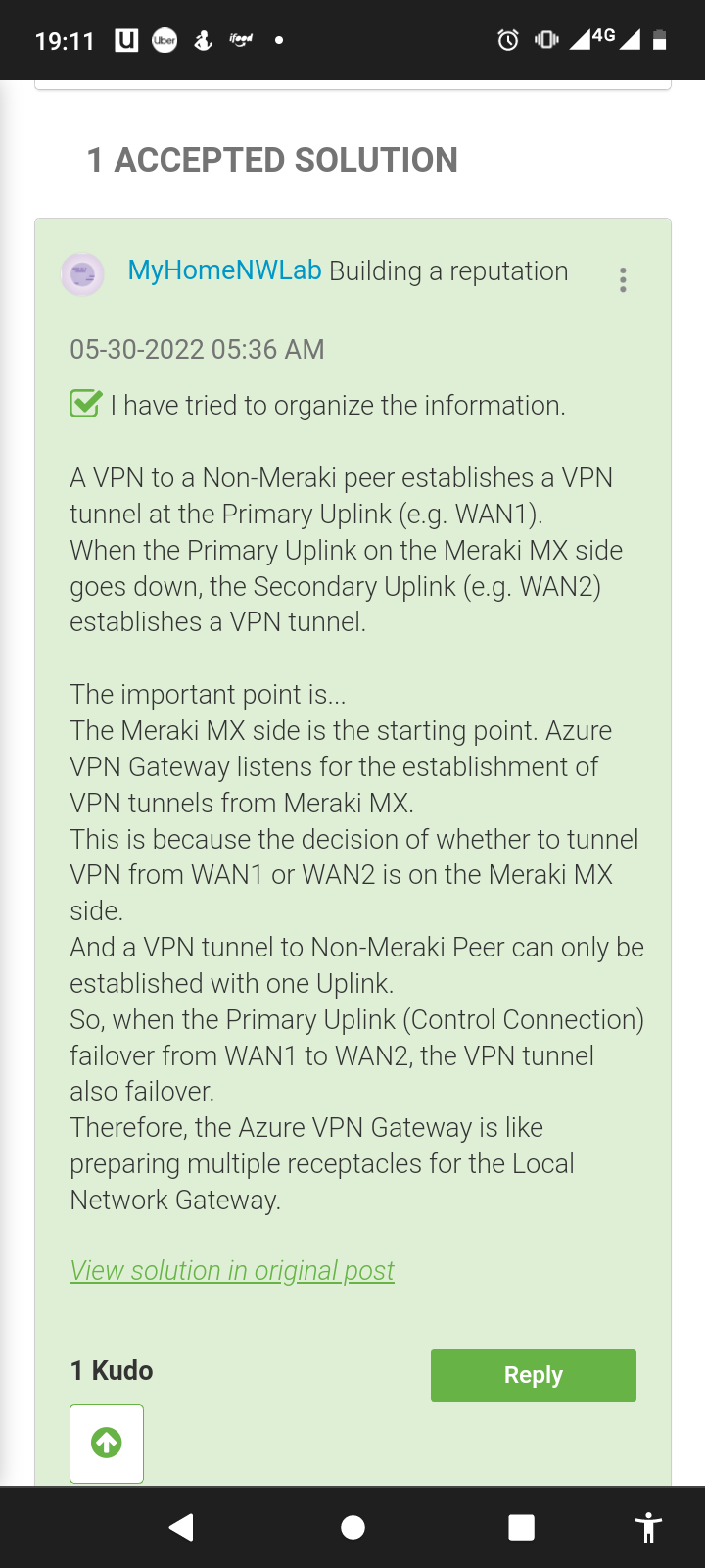 New S2S VPN between my Meraki Firewall and Azure - The Meraki Community