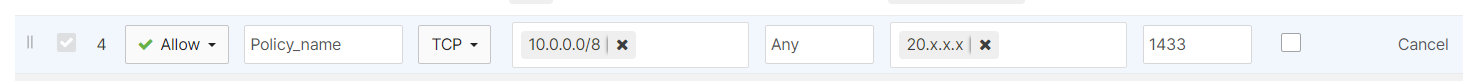Solved Re Mx 84 L7 Rule To Allow Inboundoutbound Traffic To Odbc On A Sql Server The Meraki