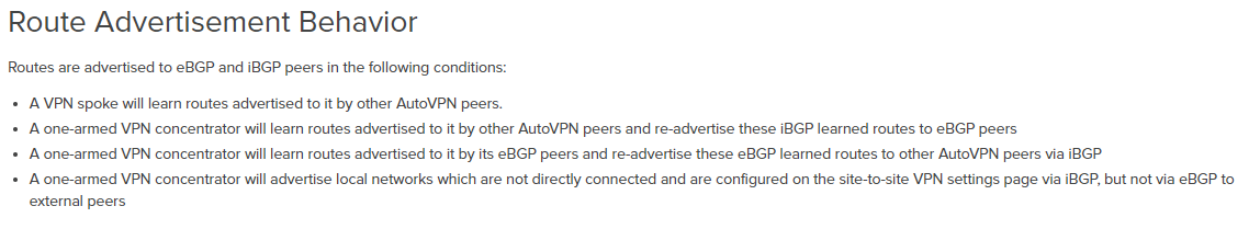 Meraki Virtual MX BGP Advertisement Behavior - The Meraki Community