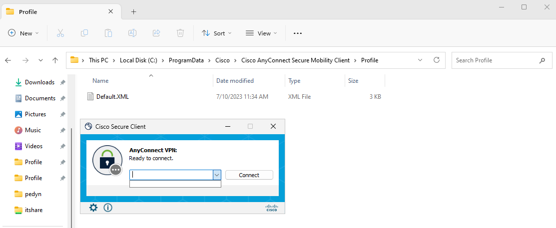 Solved Cisco Anyconnect Vpn Xml Profiles Not Appearing In Dropdown Box The Meraki Community