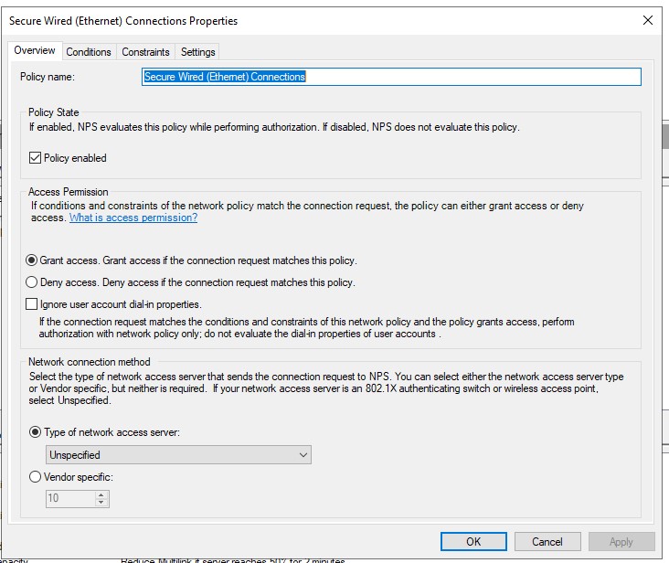 802.1x Wired connection with RADIUS server authentication - The Meraki ...
