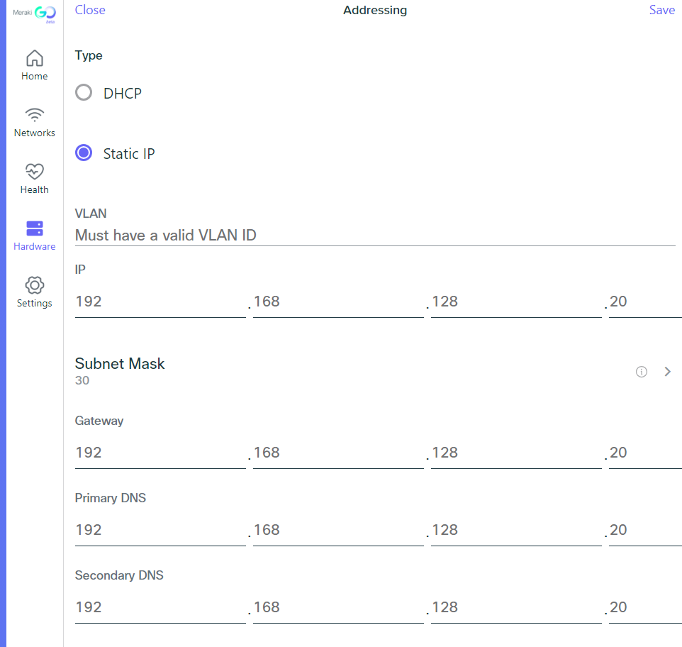Can We Set Static Wan Ip On The Device And A Static Lan Ip For The