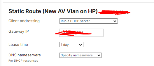 Solved How Do Static Route Dhcp Assign Ip Address To Vlan Client In The Mx And Ms The