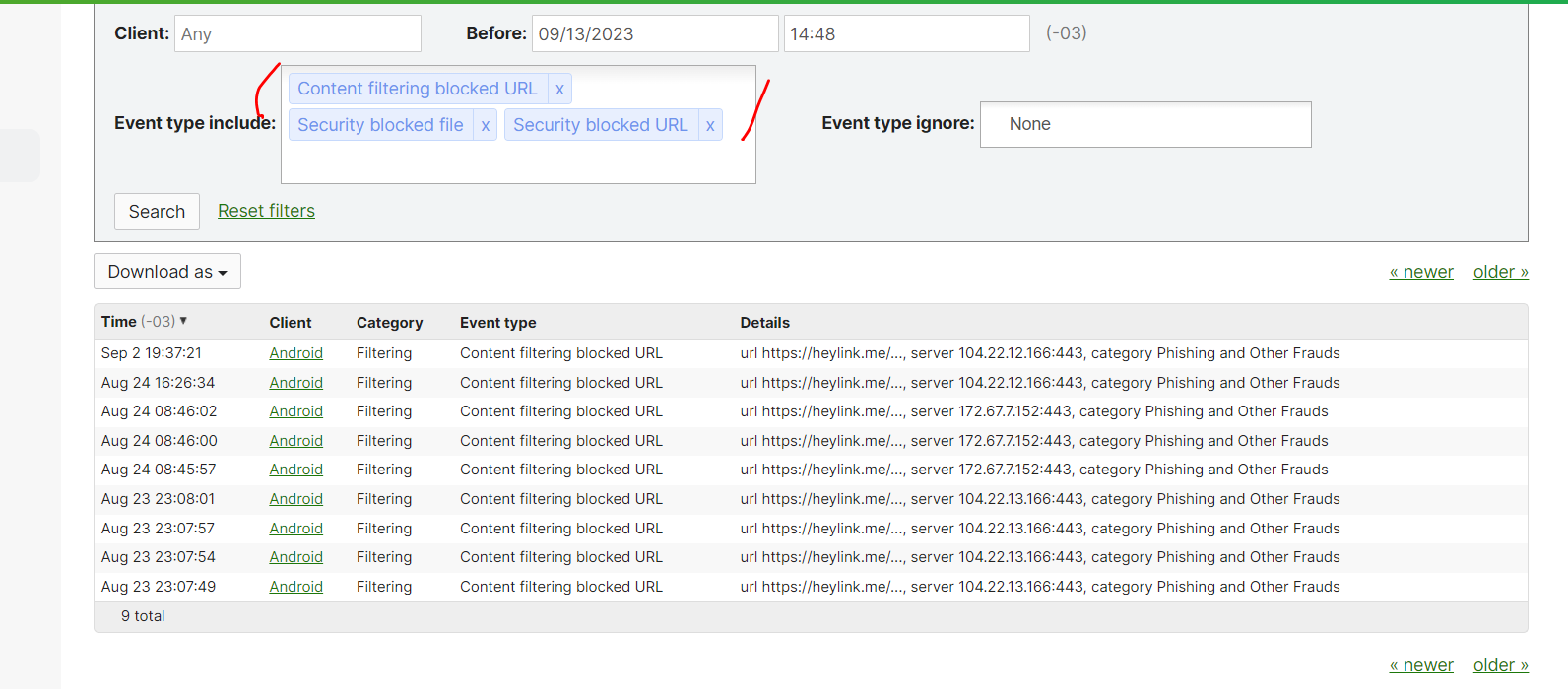 Solved: Traffic from not authorized categories - The Meraki Community