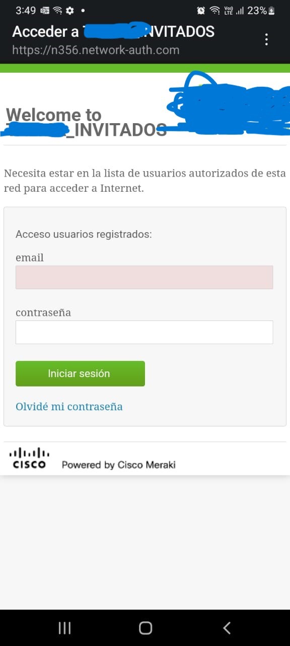 Solved: SSID DE INVITADOS - PAGINA DE BIENVENIDA - SIGN MERAKI CLOUD ...