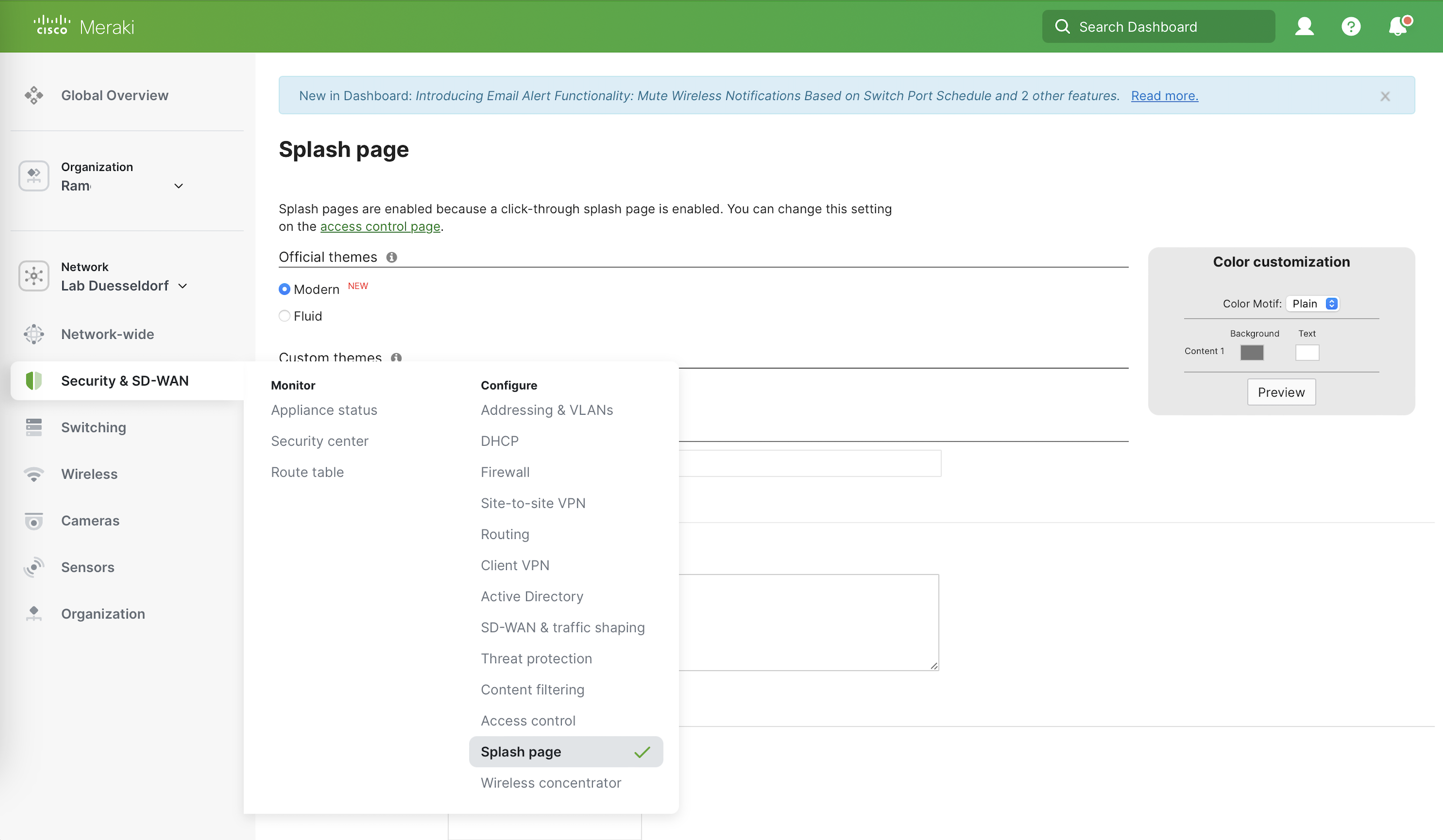 Solved: MX splash page configuration - The Meraki Community