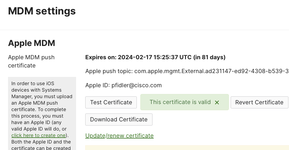 Meraki MDM deploying settings - The Meraki Community