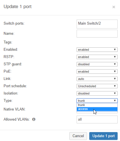 Solved: Per Port VLAN Settings - The Meraki Community