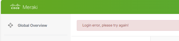 New login window - The Meraki Community