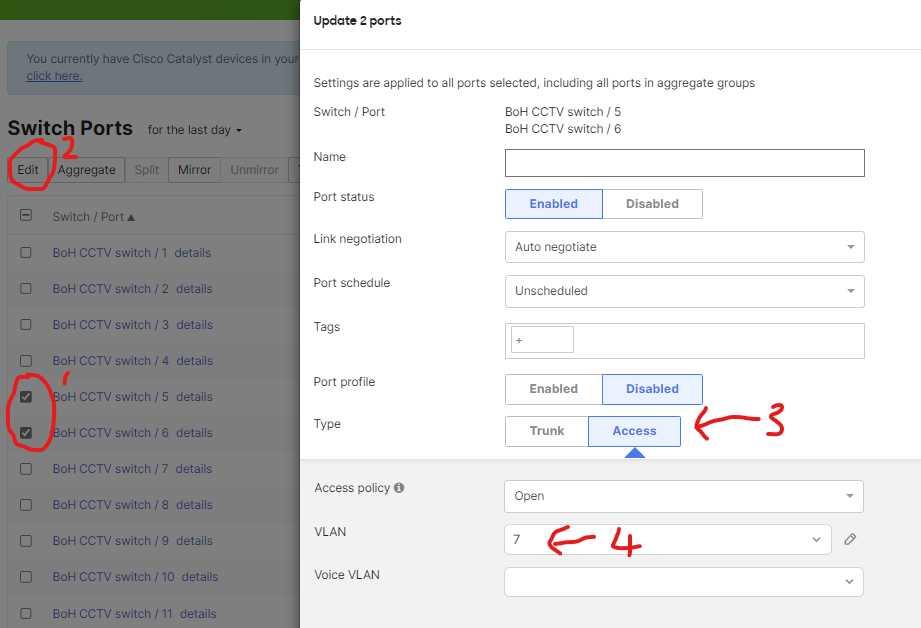 Changing the VLAN on stack switches - The Meraki Community