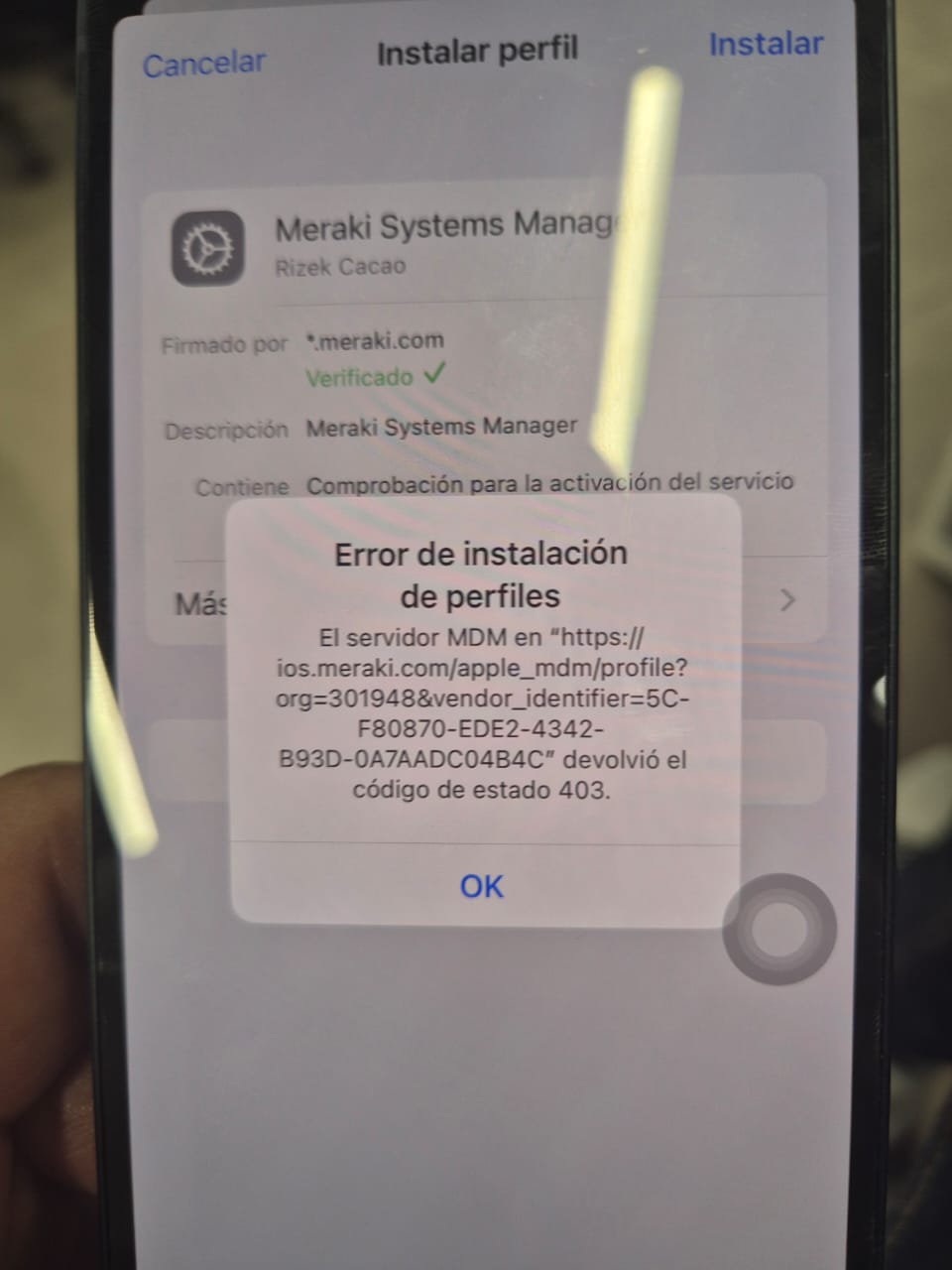 Error enrolando dispositivos Meraki SM - The Meraki Community