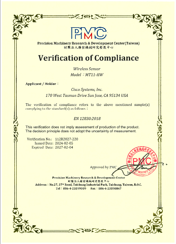 The MT11 temperature probe sensor is now approved for EN12830! - The ...