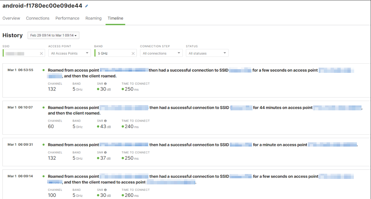 Solved: Roaming information not visible - The Meraki Community