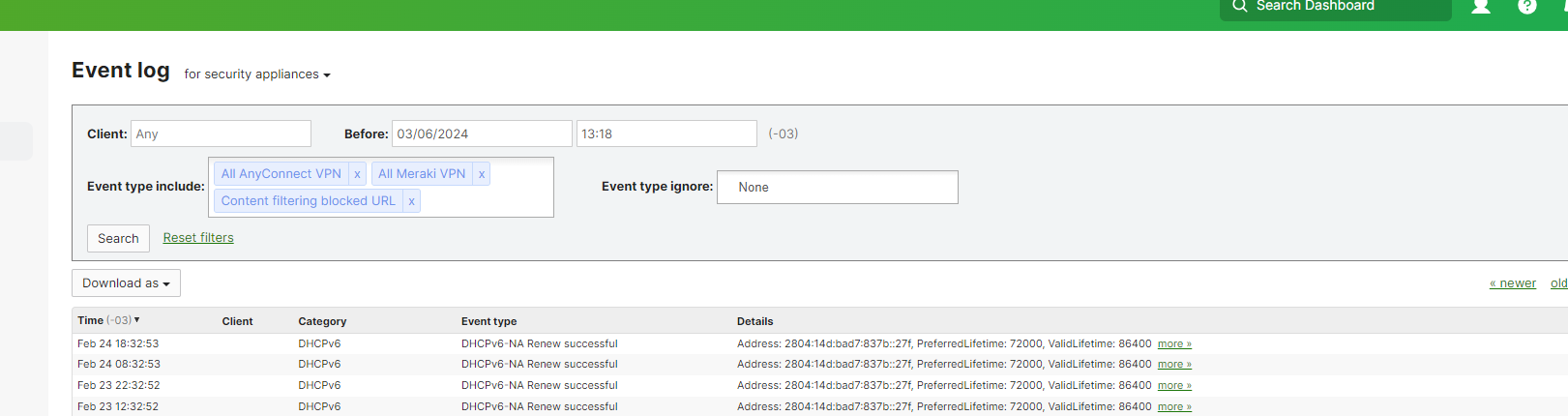 Getting Login Information From - The Meraki Community