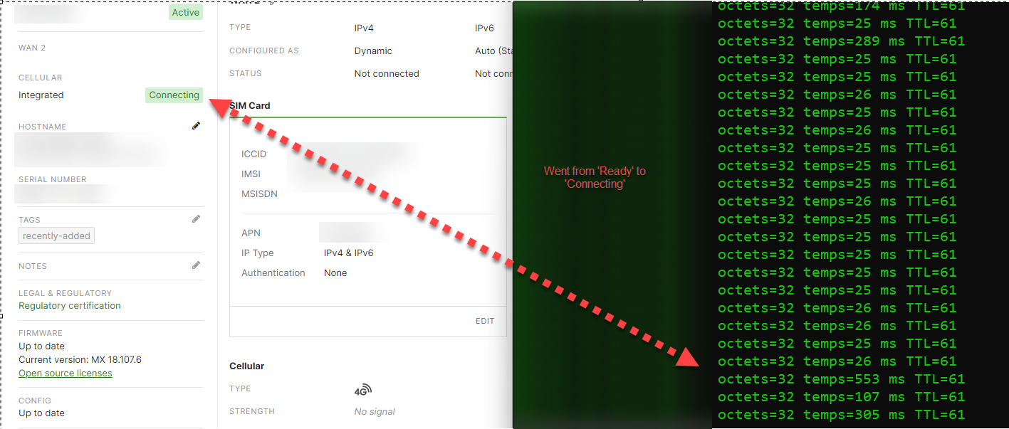 MX - Odd correlation between WAN latency and Cellular signal - The Meraki Community