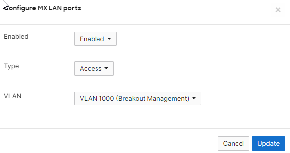 MX high availability with breakout switch - The Meraki Community